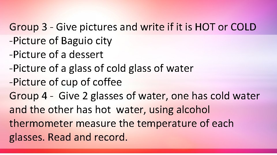 Quarter 4 Week 6 Reads and measure temperature