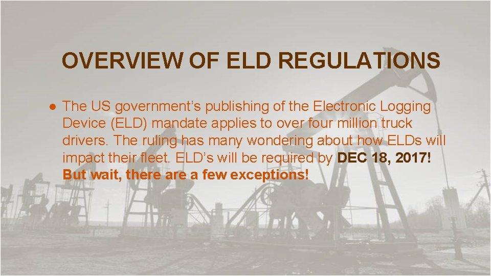 Electronic Logging Devices Tyna Bryan CEO DOT Readiness