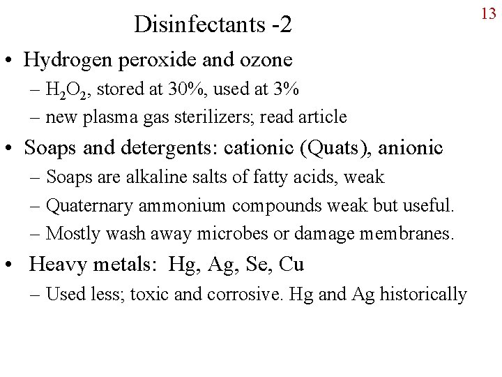 Control of microbial growth Sterilization and disinfectants 1