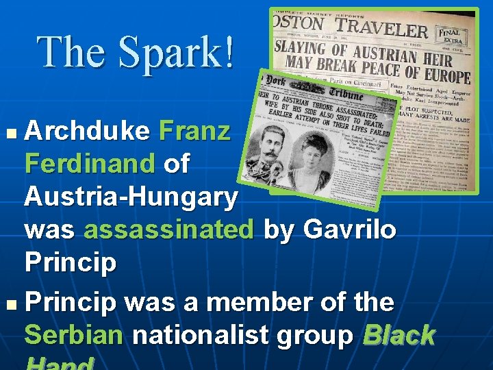 World war i The Beginnings Trouble in the