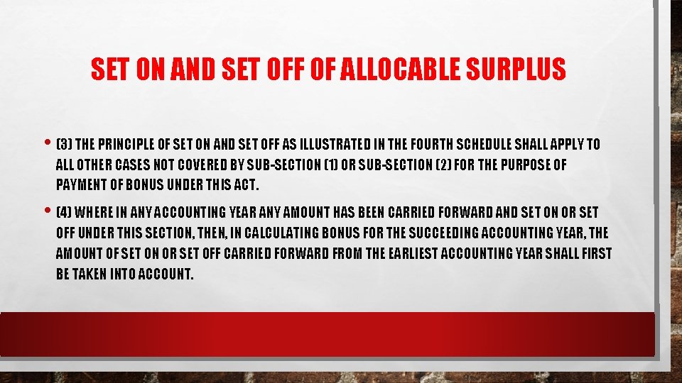 INTRODUCTION THE PAYMENT OF BONUS ACT 1965 IS