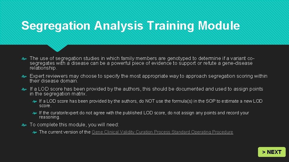 Clin Gene Curation Segregation Analysis Biocurator Training Module