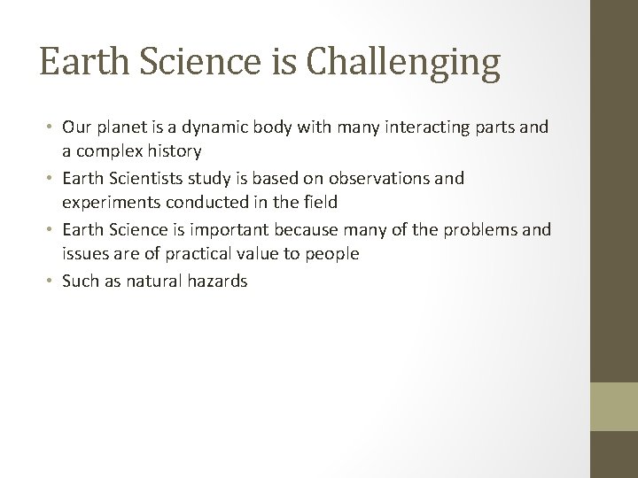 Unit 3 Geology Introduction to Earth Science What