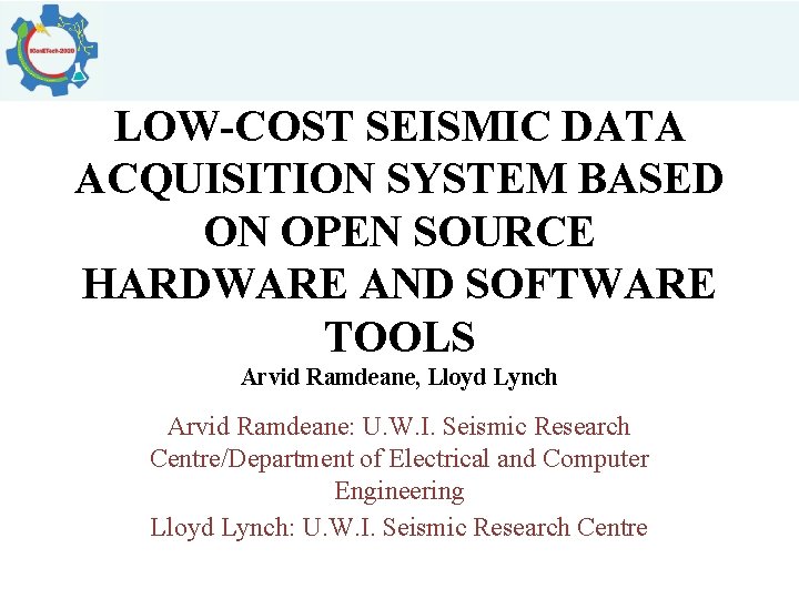 LOWCOST SEISMIC DATA ACQUISITION SYSTEM BASED ON OPEN