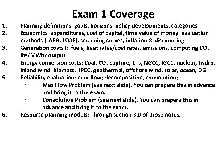 Exam 1 Coverage 1 2 3 4 5