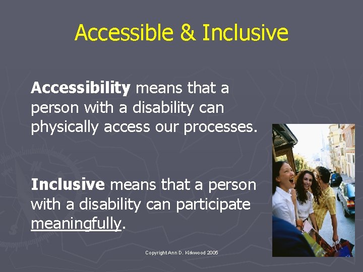 Access and Inclusion People with Disabilities in Public