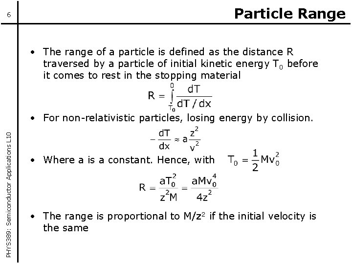 PHYS 389 Semiconductor Applications L 10 1 Lecture