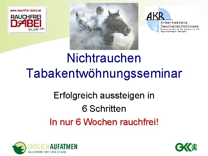 Nichtrauchen Tabakentwhnungsseminar Erfolgreich aussteigen in 6 ...