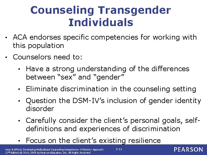 CHAPTER 5 Gender and Sexism Developing Multicultural Counseling