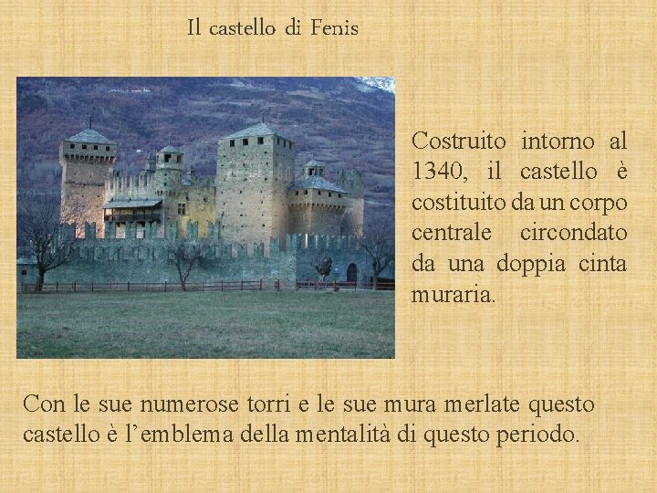 Il Castello Medievale Brain storming faccio memoria INCASTELLAMENTO