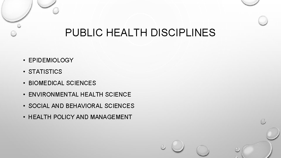 UNIT 1 WHAT IS PUBLIC HEALTH PUBLIC HEALTH
