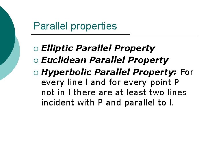 MAT 360 Lecture 4 Projective and affine planes