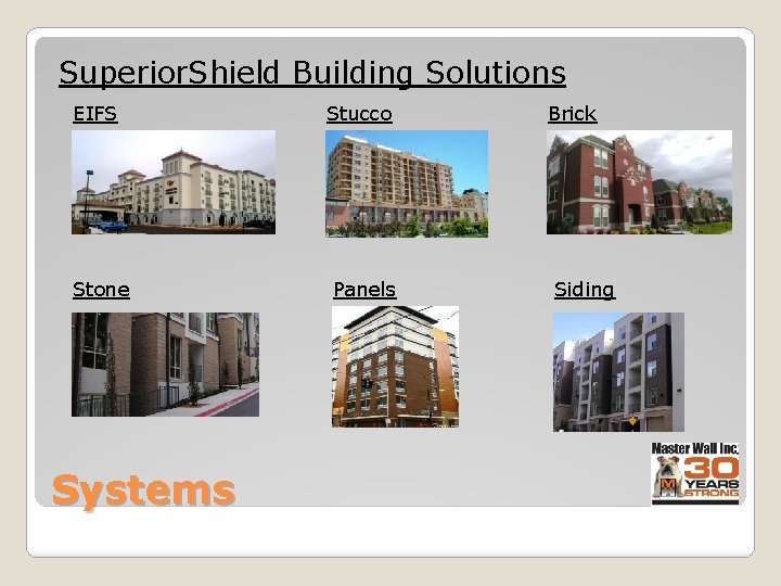 Master Wall Inc Product and Systems Presentation At
