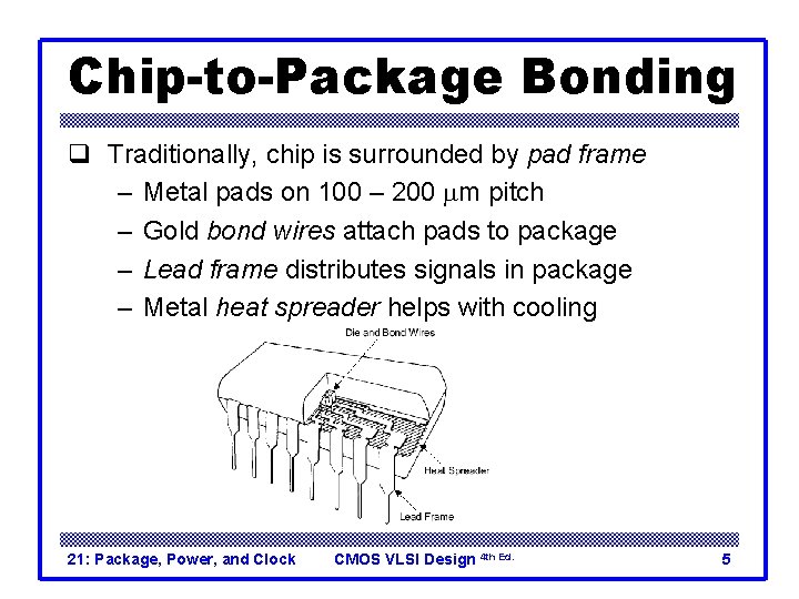 Lecture 21 Packaging Power Clock 21 Package Power