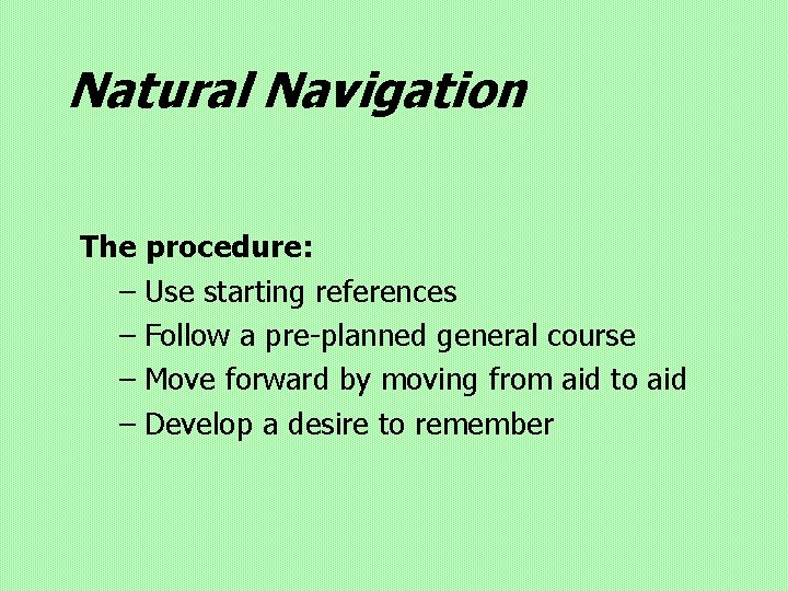 Navigation Introduction Equipment Surface Positioning Measuring ...