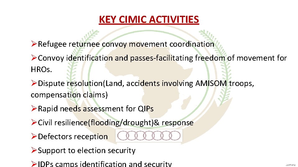 Current AU Peace Support Operations Efforts 1 Lt