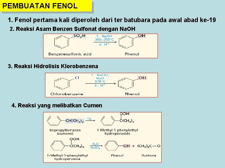 FENOL Prof Dr Suyatno M Si JURUSAN KIMIA