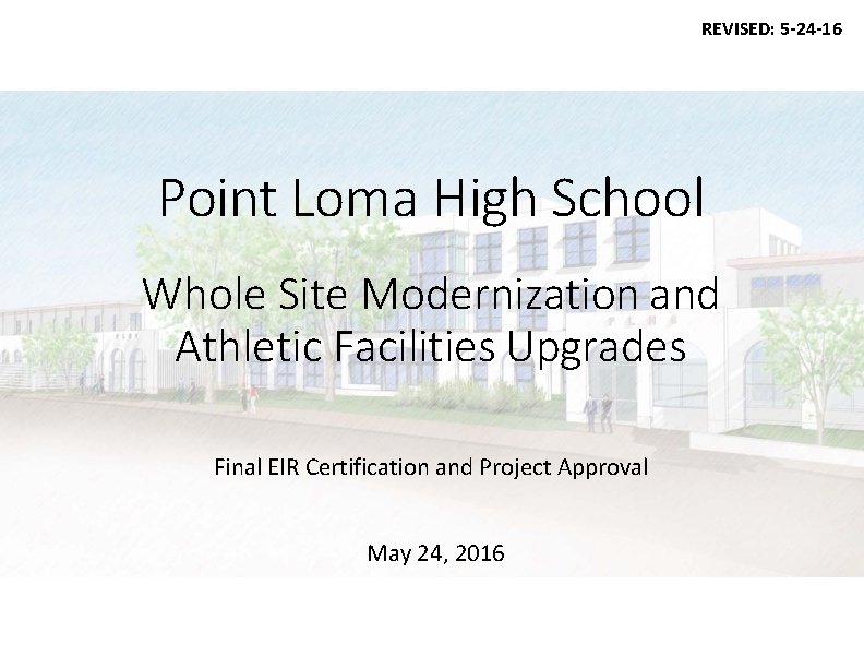 REVISED 5 24 16 Point Loma High School