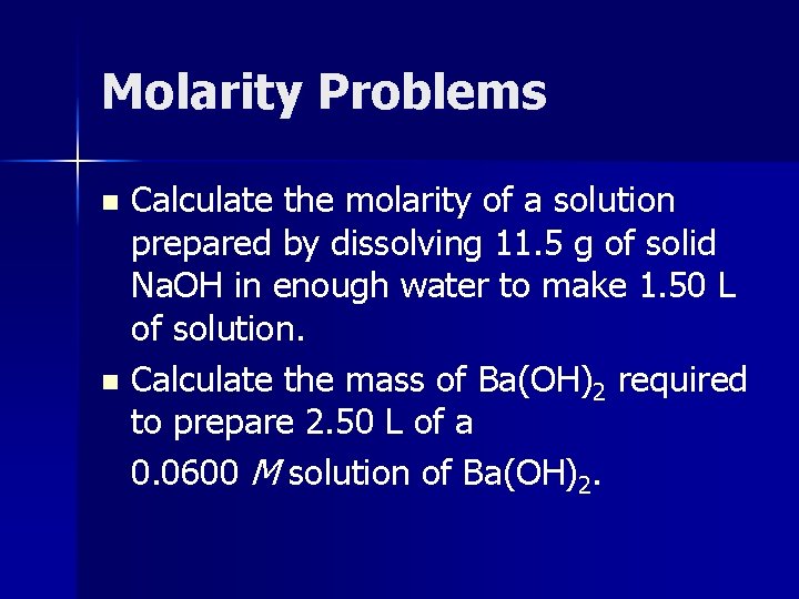 Solutions Quantitative Expressions of Concentration Percent by mass