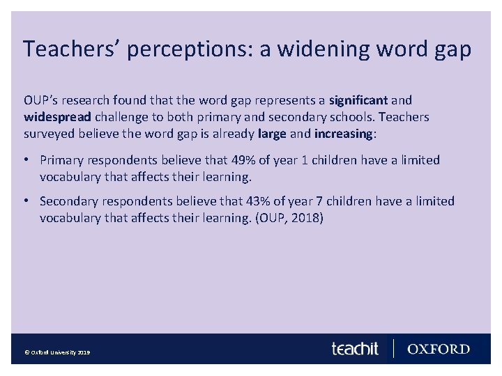 Closing the word gap a wholeschool approach Oxford