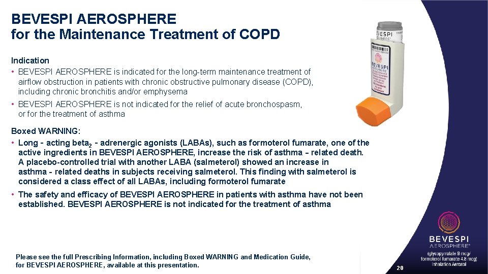 Approaches to COPD Assessment and Treatment US16960 1217