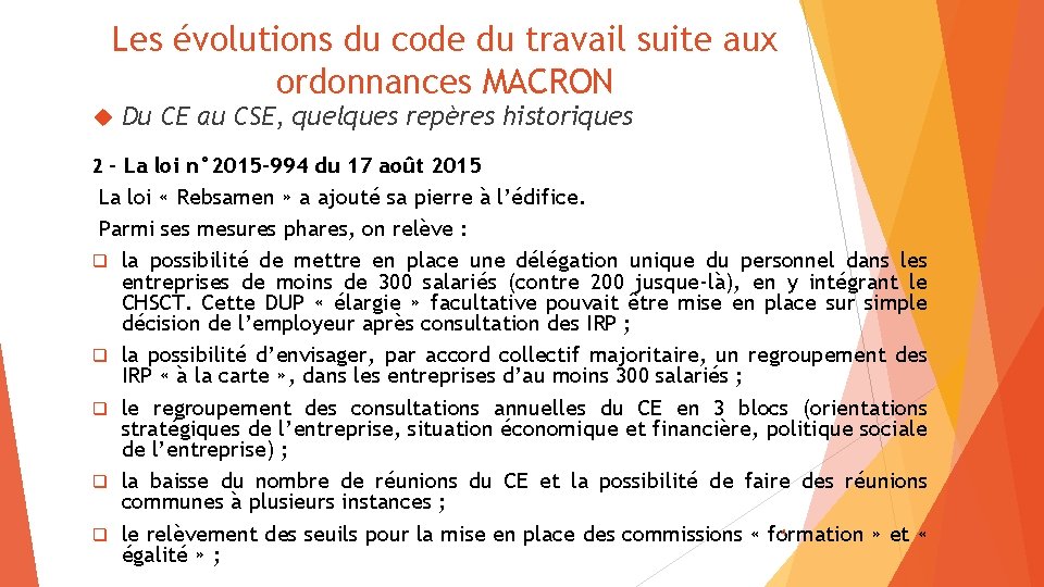 Les expertises du CSE suite la rforme du