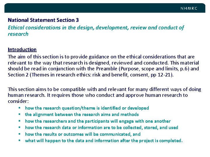 National Statement on Ethical Conduct in Human Research