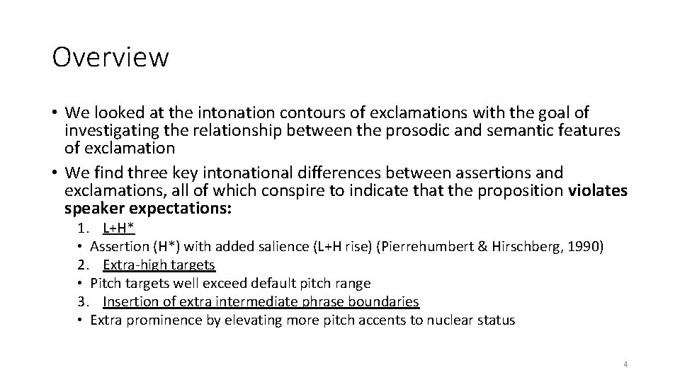 Exclamation Intonation Beth Sturman and Jessica Rett UCLA