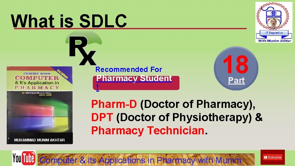 What is SDLC Recommended For Pharmacy Student 18