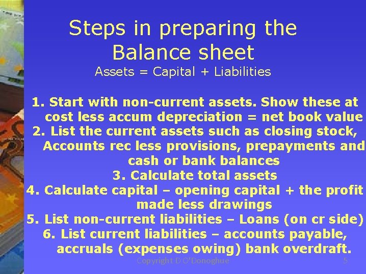 Chapter 11 The financial statements of sole traders