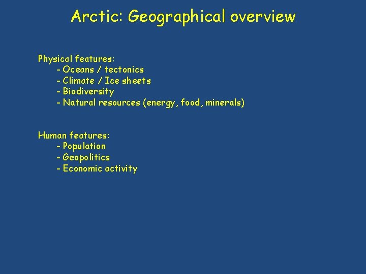 Synoptic Biodiversity under Threat Arctic on the Edge