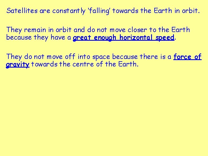 Energy and Space Careers Projectiles Learning Intention To