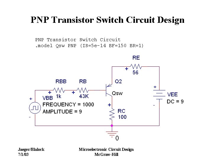 Chapter 5 Bipolar Junction Transistors JaegerBlalock 7103 Microelectronic