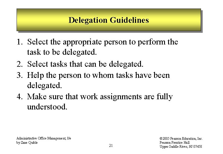 Chapter 9 Supervising Office Employees Administrative Office Management