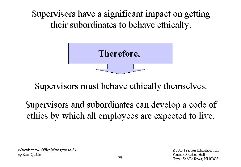 Chapter 9 Supervising Office Employees Administrative Office Management