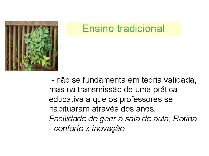 Ensino na abordagem tradicional em Cincias Conteudismo e