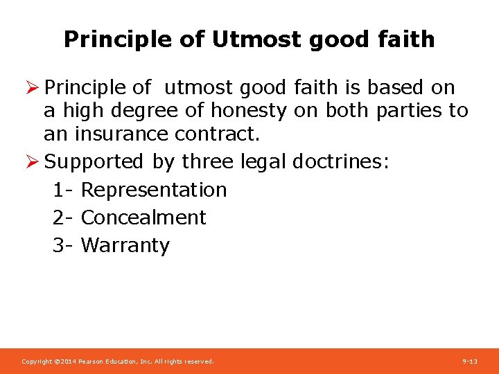 Chapter 5 Legal Principles In Insurance Agenda Principle