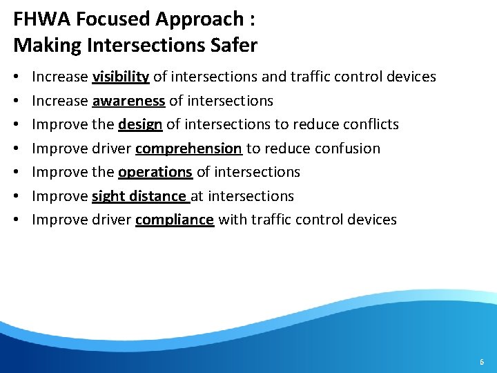 Intersection Safety Implementation Plans Executive Briefing for New