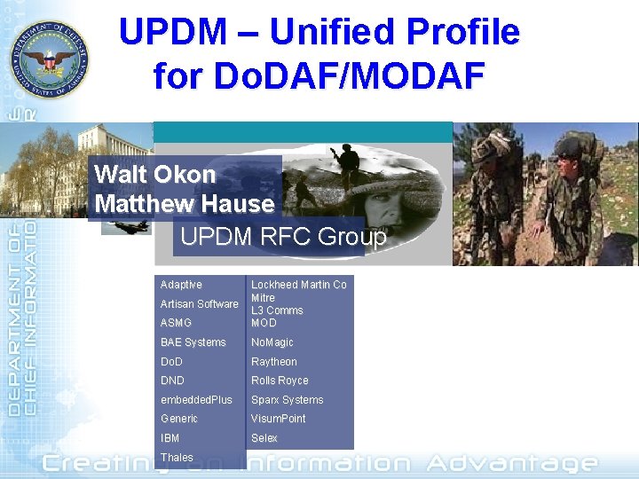 Do D Enterprise Architecture Standards The Future of