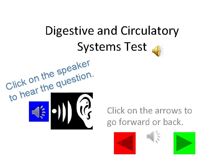 Digestive and Circulatory Systems Test r e k