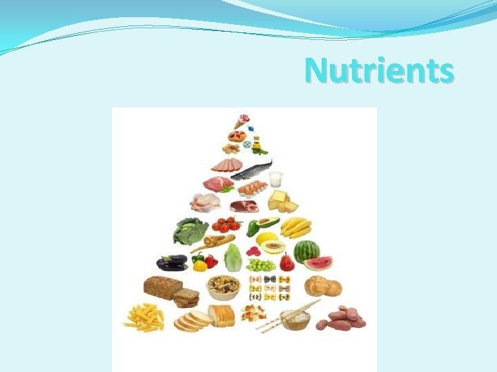 Nutrients LESSON 1 Nutrients Your Body Needs BIG