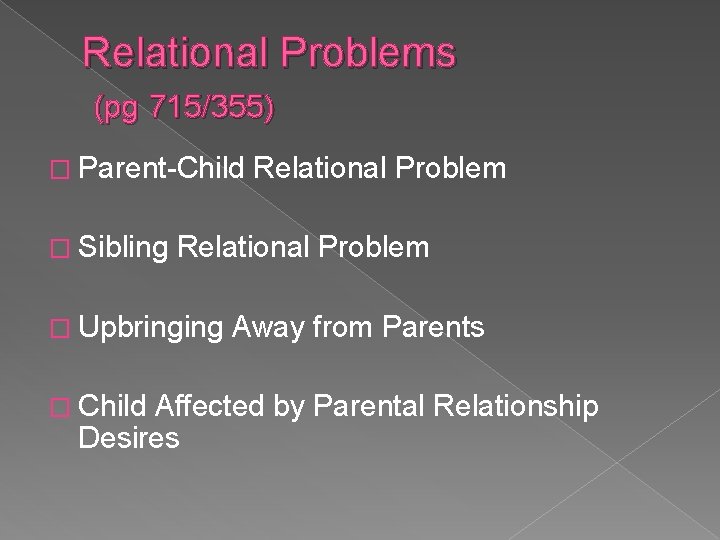 PSY 6669 Behavioral Pathology Lecture 6 Other Conditions