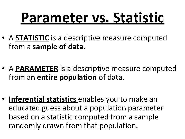 Unit 8 Introduction to Statistics What isare statistics