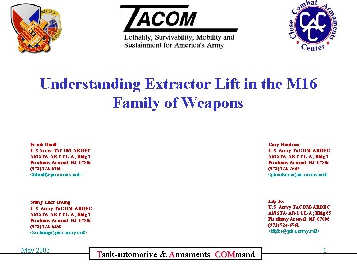 Understanding Extractor Lift in the M 16 Family