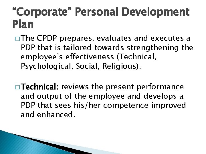 Personal Development Plan PDP by Rev Fr Peter