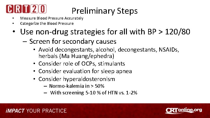 What is Optimal Drug Therapy of Hypertension Step