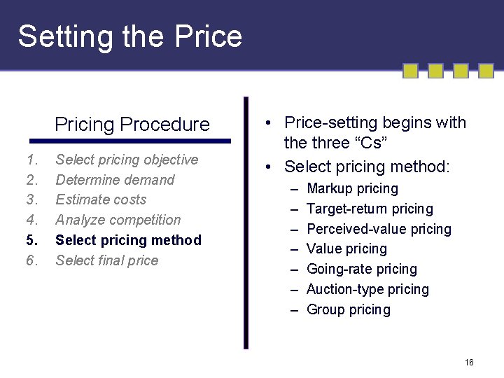 MARKETING MANAGEMENT 14 Developing Pricing Strategies and Programs