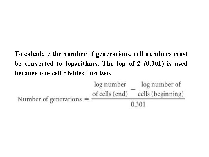 The process of the microbial growth Growth is