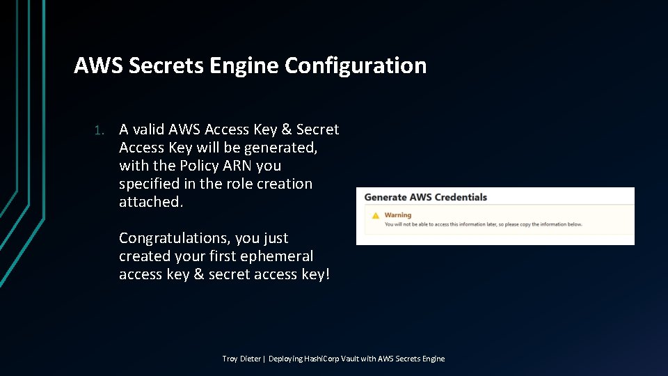 AWS Secrets Engine Configuration LECTURE 5 AWS Secrets