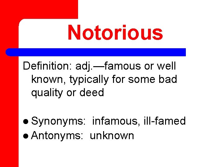 Vocabulary Words World Literature Night Week 6 Reprieve